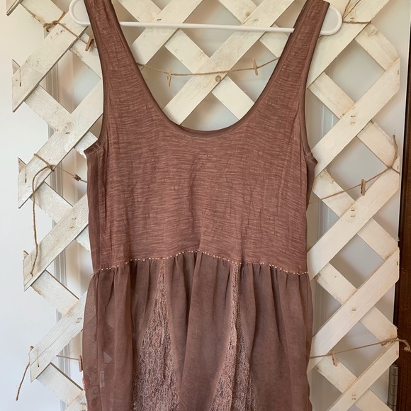 Forever 21 | Tops | Beaded And Lace Mauve Tank Top | Poshmark